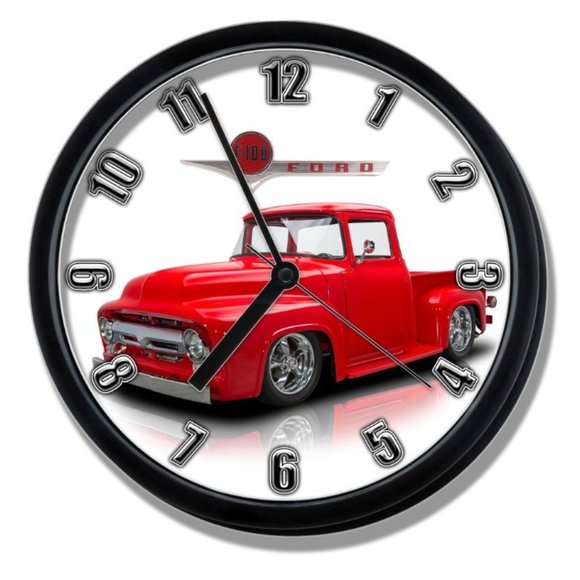Clock | Wall Decor | Red 956 Ford F10 Pickup Truck Clock New | Poshmark